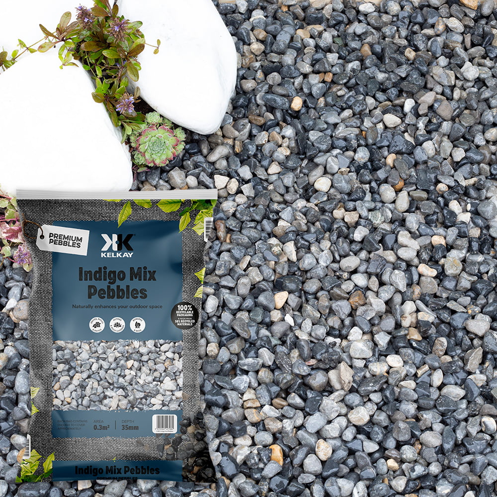 Indigo Mix Pebbles – Bow Garden Centre
