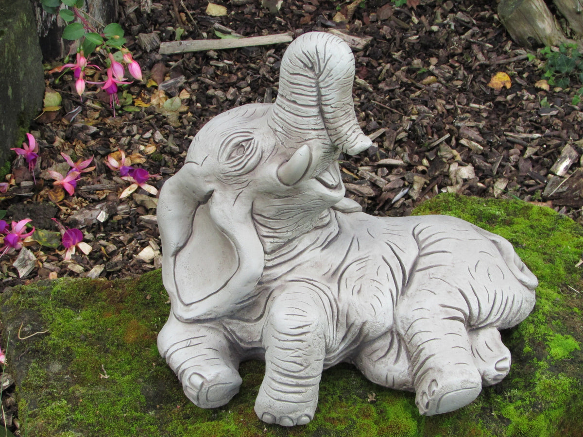 Medium Laying Elephant – Bow Garden Centre