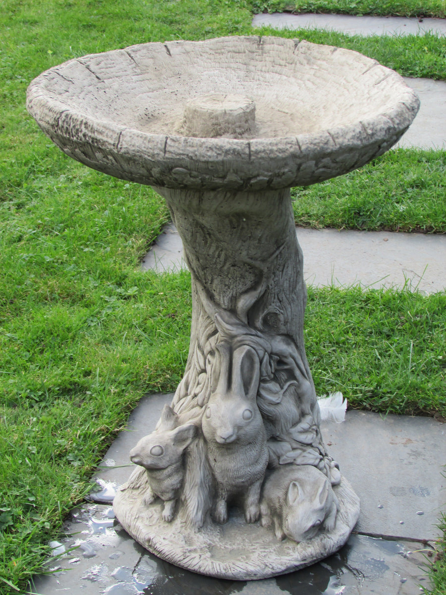 Rabbit Family Bird Bath – Bow Garden Centre